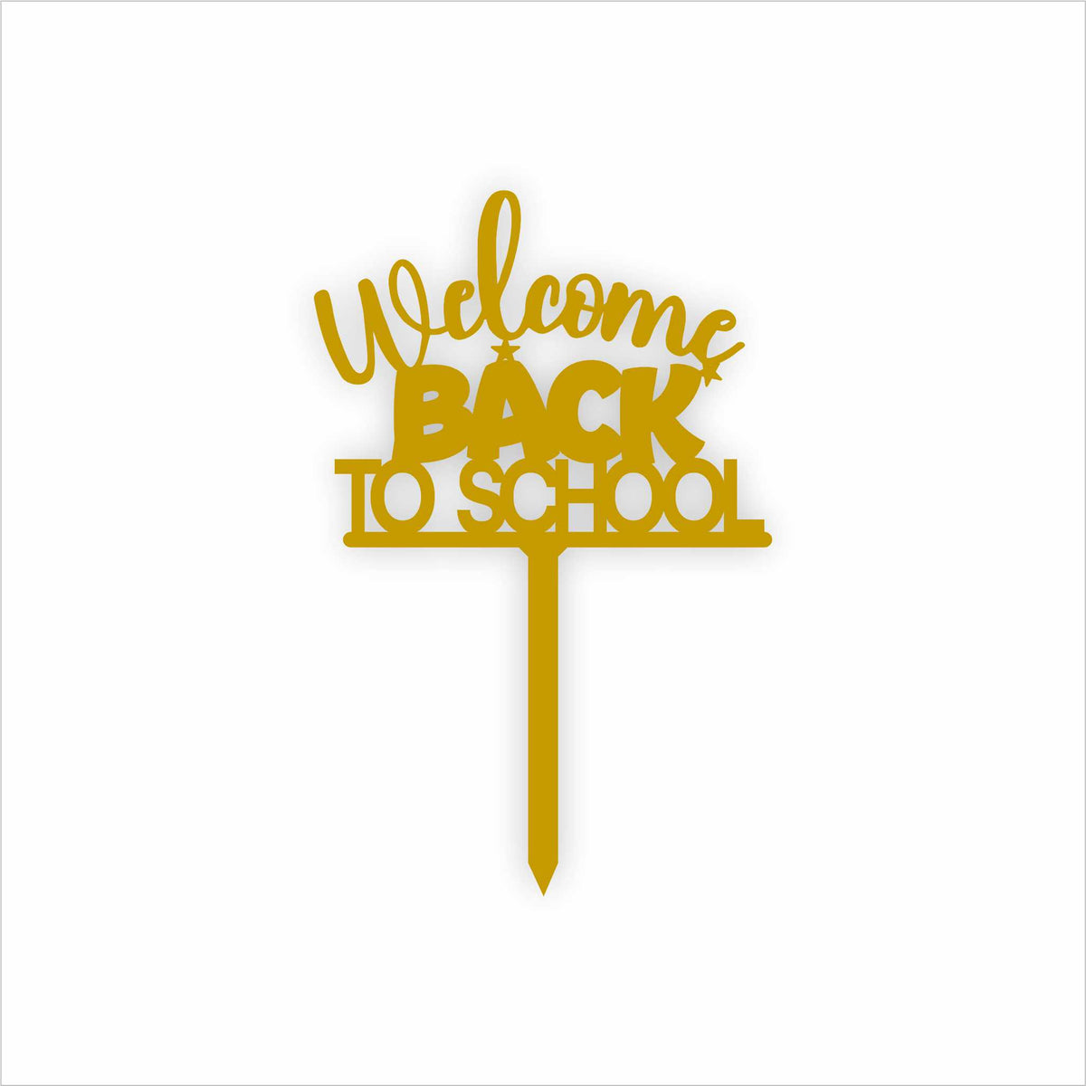 Back to School Gold Topper – Custom Acrylic Decoration Kuwait – Eplexi